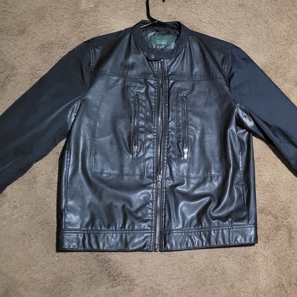 Zara | Jackets & Coats | Zara Mans Black Leather Jacket Rnusa7732 ...